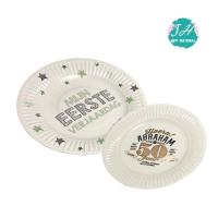 China 10 inch Pantone Color Biodegradable Paper Plates Disposable Eco Friendly Party Dinnerware 250 400gsm for sale