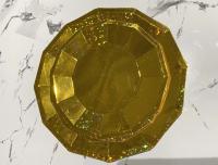 China Gold Disposable Paper Plate 6 Inch Round Cardboard Serving Trays 1.5mm Thick for sale