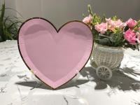 China 8 inch Heart Shape Disposable Paper Plate Eco Friendly 300gsm for sale
