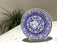 China Blue and White Porcelain Food Grade Disposable Paper Plate Custom Size 144 Bags per Carton for sale