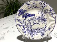 China Blue and White Porcelain Food Grade Disposable Paper Plate Custom Size 144 Bags per Carton for sale