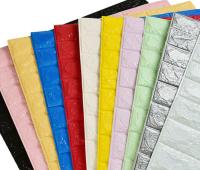 China Washable 8mm Thick Wear Resistant PE Foam 3D Wallpaper Brick Pattern Self-Adhesive for sale