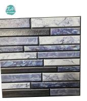 China 50x50cm Waterproof Wood Grain PE Foam Wall Sticker Self Adhesive 3D Wall Panel for Interior Decoration for sale