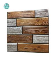 China 33x33cm PE Foam Wall Sticker Moisture Proof 3D Wood Grain Self Adhesive Wallpaper for Home Decoration for sale