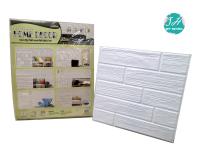 China Waterproof Sound Absorbing PE Foam Wall Stickers 3D Brick Design 50x50cm for sale