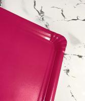 China 9 Inch Disposable Paper Plates for Party Use Eco Friendly Pink Round 250g for sale
