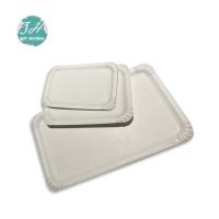 China Custom Square Paper Plates 250gsm Biodegradable Bagasse Disposable Party Plates for sale