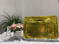 China Biodegradable Gold Square 10 Inch Paper Plates For Wedding for sale
