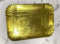 China Biodegradable Gold Square 10 Inch Paper Plates For Wedding for sale
