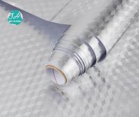 China PVC Vinyl Oil Proof Wall Sticker 0.13mm Thick 45m Length Anti Fouling Silvery for sale