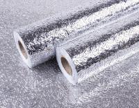 China PVC Vinyl Oil Proof Wall Sticker 0.13mm Thick 45m Length Anti Fouling Silvery for sale