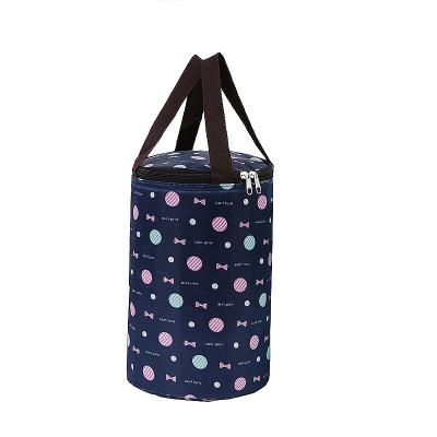 China Cylinder Insulated Lunch Cooler Bag 15kg Capacity Customizable Polyester Large Food Bag for sale