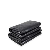 China Leak Proof Large Black Plastic Garbage Bags 50 Pcs Heavy Duty Polythene for Dustbin for sale