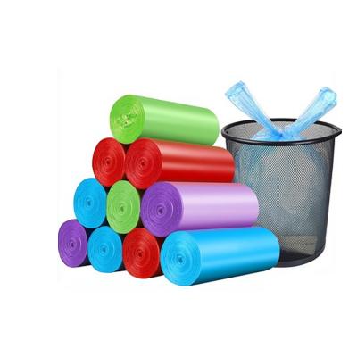 China Biodegradable HDPE LDPE Plastic Garbage Bags 25 Mic Heavy Duty Black Polythene Bags for Dustbin for sale