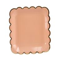 China Biodegradable Compostable Paper Plates 250gsm 6-10.5 Inch Disposable Tableware for sale