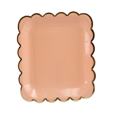 China Biodegradable Compostable Paper Plates 250gsm 6-10.5 Inch Disposable Tableware for sale
