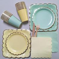 China Biodegradable Compostable Paper Plates 250gsm 6-10.5 Inch Disposable Tableware for sale