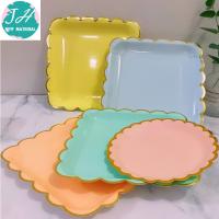 China Biodegradable Compostable Paper Plates 250gsm 6-10.5 Inch Disposable Tableware for sale