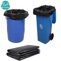 China 50pcs/bag HDPE Square Bottom Plastic Garbage Bags for sale