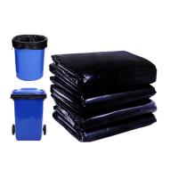 China 50pcs/bag HDPE Square Bottom Plastic Garbage Bags for sale