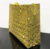China Golden Metallic Laminated Non Woven Shopping Bags 44x15x24cm Custom Size for sale