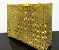 China Golden Metallic Laminated Non Woven Shopping Bags 44x15x24cm Custom Size for sale
