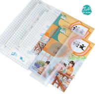 China 10 Sheets 50x36cm Waterproof Self Adhesive PVC Book Cover for School Office for sale