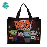 China Custom Logo Recyclable 80GSM Non Woven Printed Carry Bags Reusable Grocery Shopping Bag for sale