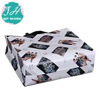 China Eco-Friendly PP Non Woven Bag 10 kg Load Custom Size Printing Recyclable Black White for sale