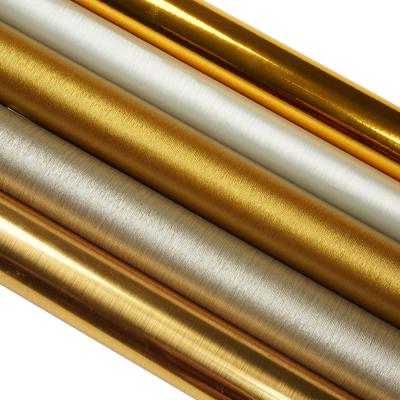 China Metallic Gold Waterproof PVC Wallpaper Sticker 60cm x 2m Self Adhesive Peel and Stick for sale