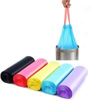China Colorful HDPE Drawstring Trash Garbage Bags In Rolls for sale