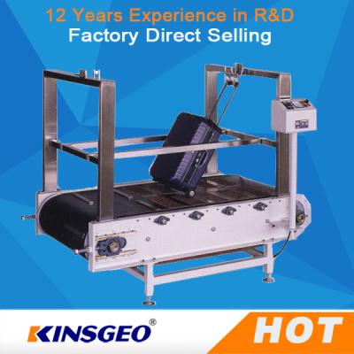 China 1φ 220V/50Hz Electronic Luggage Testing Machine with 0-5 km/hr Speed and 380 cm Belt Perimeter for Wheeled Suitcase Quality Testing for sale