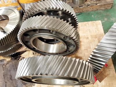 China Custom Helical Gear Module 8 with 52 Teeth, ISO 6-7 Grade Accuracy and 58-62 HRC Hardness for sale