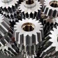 China 7 Module 18T Straight Miter Bevel Gear with Induction Hardening | ISO 8-9 Grade | 58-62 HRC Surface Hardness for sale