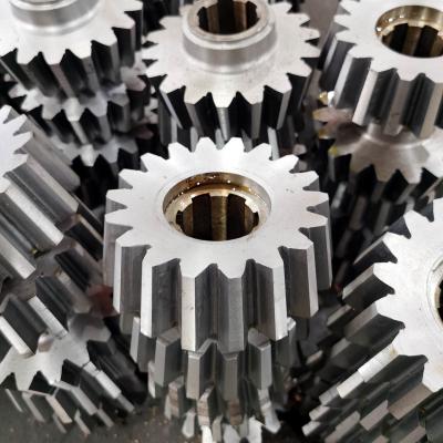 China 7 Module 18T Straight Miter Bevel Gear with Induction Hardening | ISO 8-9 Grade | 58-62 HRC Surface Hardness for sale
