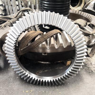 China Custom 90° 10 Module Coniflex Straight Bevel Gears with ISO 8-9 Grade Accuracy and 58-62 HRC Hardness for sale