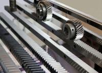 China Custom 2 Module Straight Helical Rack Gears and Pinions for Carving Machines with 20° Pressure Angle and 40-45 HRC Hardness for sale
