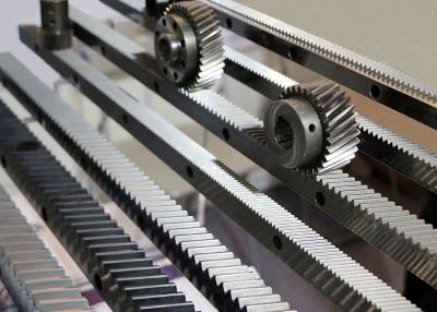 China Custom 2 Module Straight Helical Rack Gears and Pinions for Carving Machines with 20° Pressure Angle and 40-45 HRC Hardness for sale
