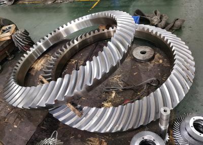 China 30 Module 62T Large Size Gleason Spiral Bevel Gear Set - 2000mm Max Diameter, 58-62 HRC Hardness for sale