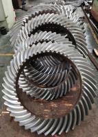 China 12 Module AGMA 10-11 Grade Gleason Type Grinding Spiral Bevel Gears with 58-62 HRC Hardness and Custom Specifications for sale