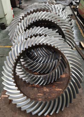 China 12 Module AGMA 10-11 Grade Gleason Type Grinding Spiral Bevel Gears with 58-62 HRC Hardness and Custom Specifications for sale