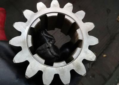 China 16 Module 15T Metal Spur Gear with Straight Sided Spline | ISO 6-7 Grade | 58-62 HRC Hardness for sale