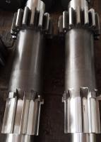 China Custom Spur Pinion Gear Shaft with Straight Sided Splines for Gearbox Speed Reducers - ISO 6 Grade, 58-62HRC Hardness for sale