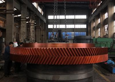 China OEM Customized Herringbone Gears 4700mm Tip Diameter 3400Kg Weight ISO 8-9 Grade Gear Milling for sale