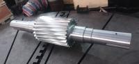 China SAE 4340 Steel Left Hand Helical Gear Shaft DP 1.5 24T Angle 5° Induction Hardened for sale
