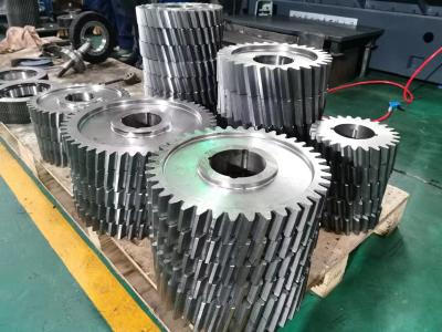 China 10 Module 1045 Steel Single Helical Gear Cylindrical Gear Profile Gear Hobbing Custom Teeth for sale
