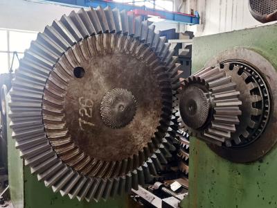 China Gear Shaping Straight Bevel Gear Set for Cone Crusher - Module 14, 26/60 Teeth, ISO 8-9 Grade Accuracy for sale