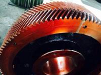 China 158 Tooth Herringbone Gear 2200mm Length Steel ISO 8-9 Grade for Heavy Duty High Speed Applications for sale
