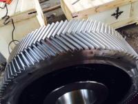 China OEM Herringbone Gears 2200mm Length 158 Teeth DIN Class 8 ISO 8-9 Steel Milling Hobbing for sale