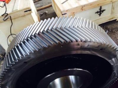 China OEM Herringbone Gears 2200mm Length 158 Teeth DIN Class 8 ISO 8-9 Steel Milling Hobbing for sale